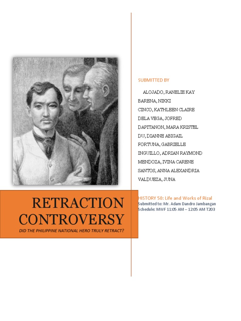 Rizal - Retraction Controversy | PDF | Religion And Belief