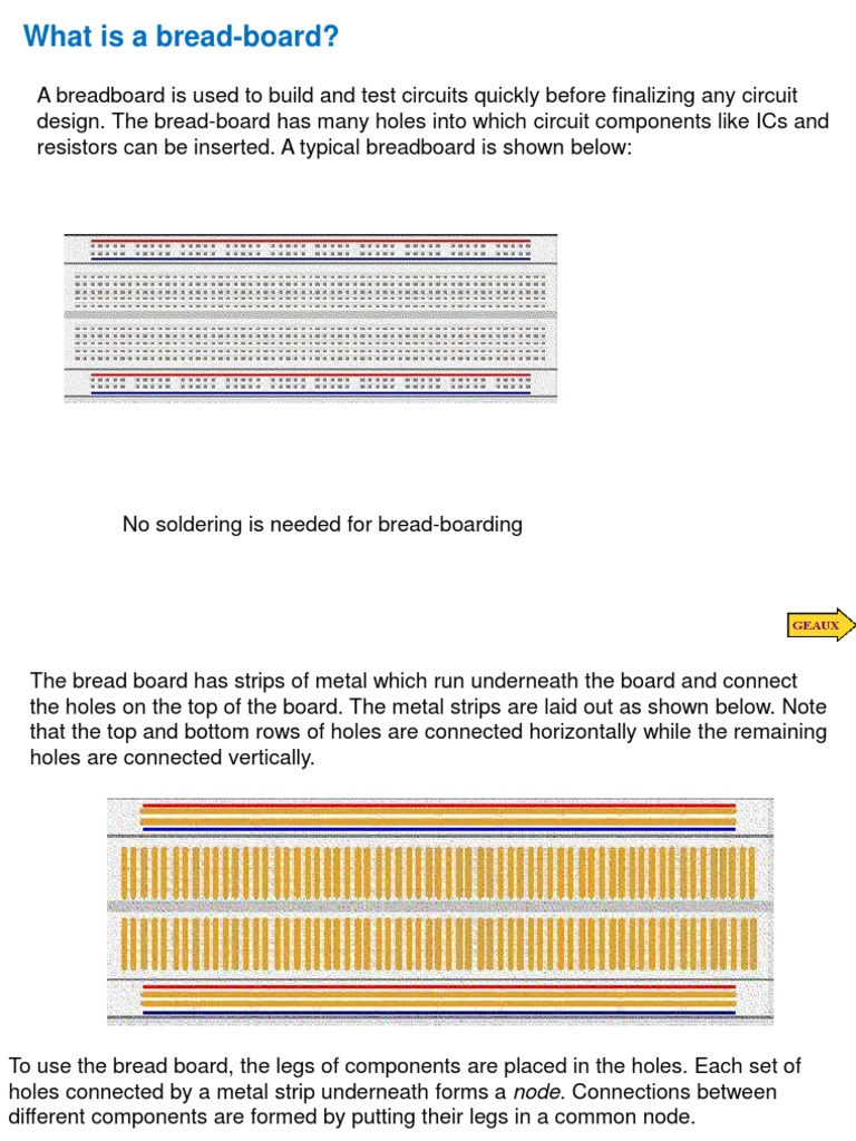 Bread Boarding-101 | PDF | Electronic Circuits | Electrical Components