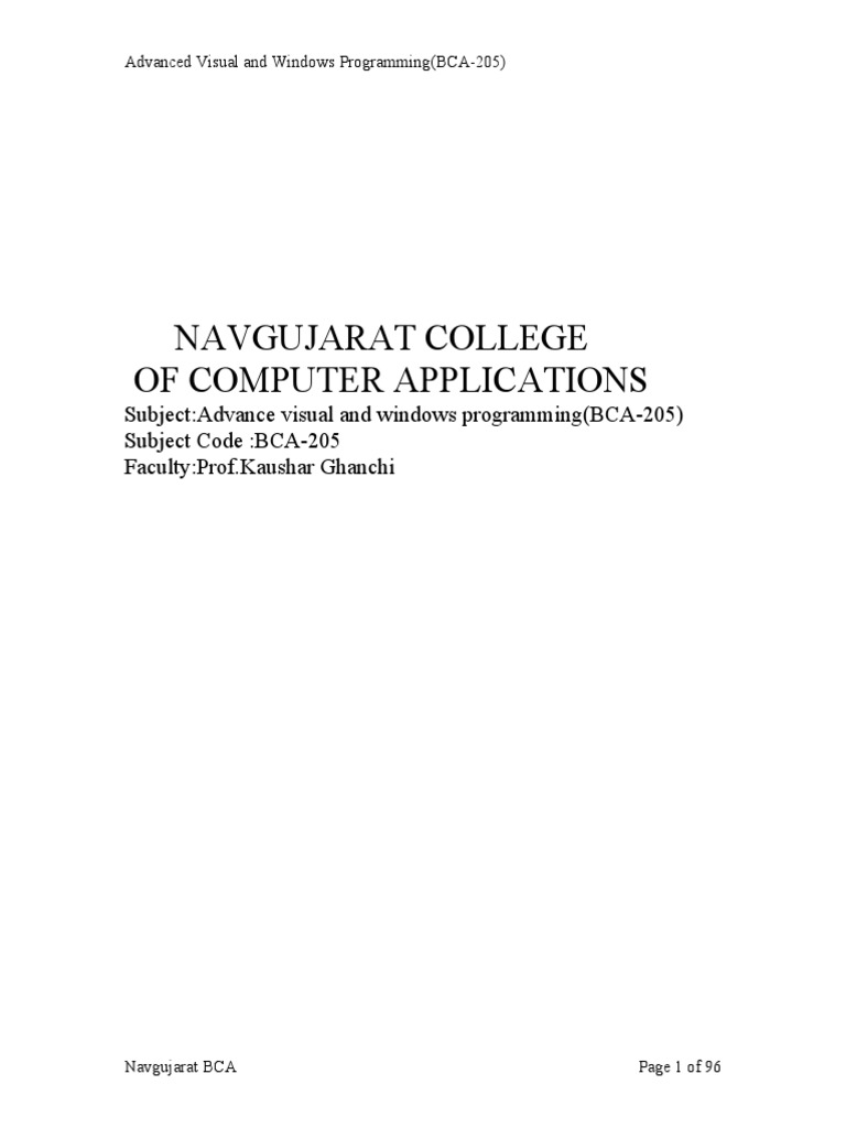 Visual Programming PDF | PDF | Compiler | Software Development