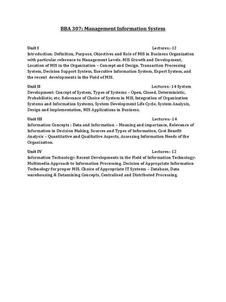 Management Information System | PDF