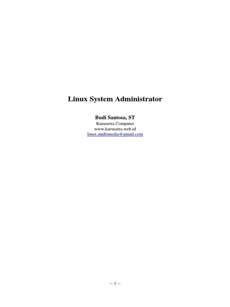 Linux System Administrator PDF | PDF