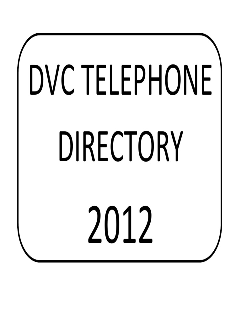 DVC Contact Directory 2012 | PDF | Fax