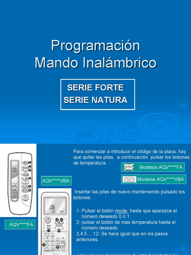 Códigos para Control Remoto Samsung | PDF