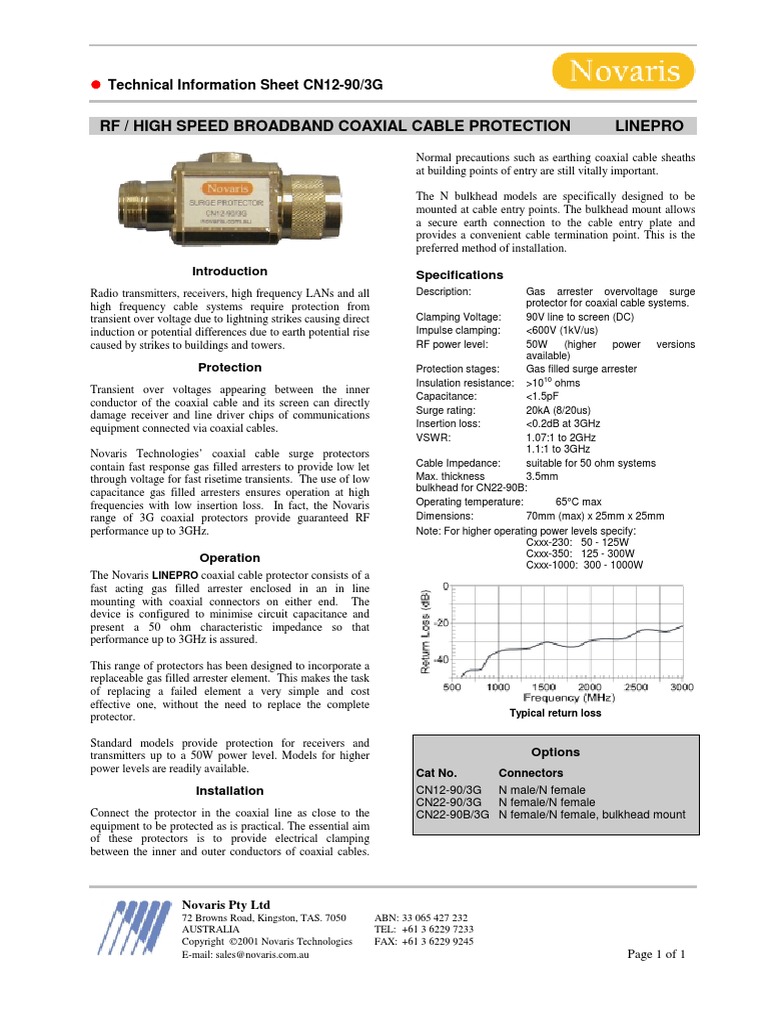 CN12-90 3G PDF | PDF | Coaxial Cable | Cable