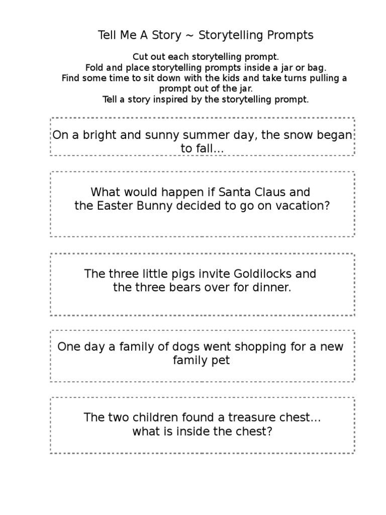 Tell Me A Story - Storytelling Prompt | PDF