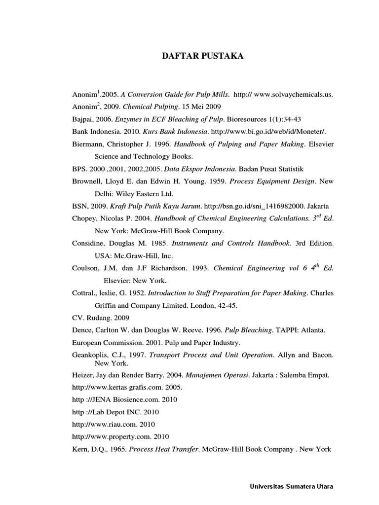 Referensi Format Daftar Pustaka | PDF | Pulp (Paper) | Papermaking