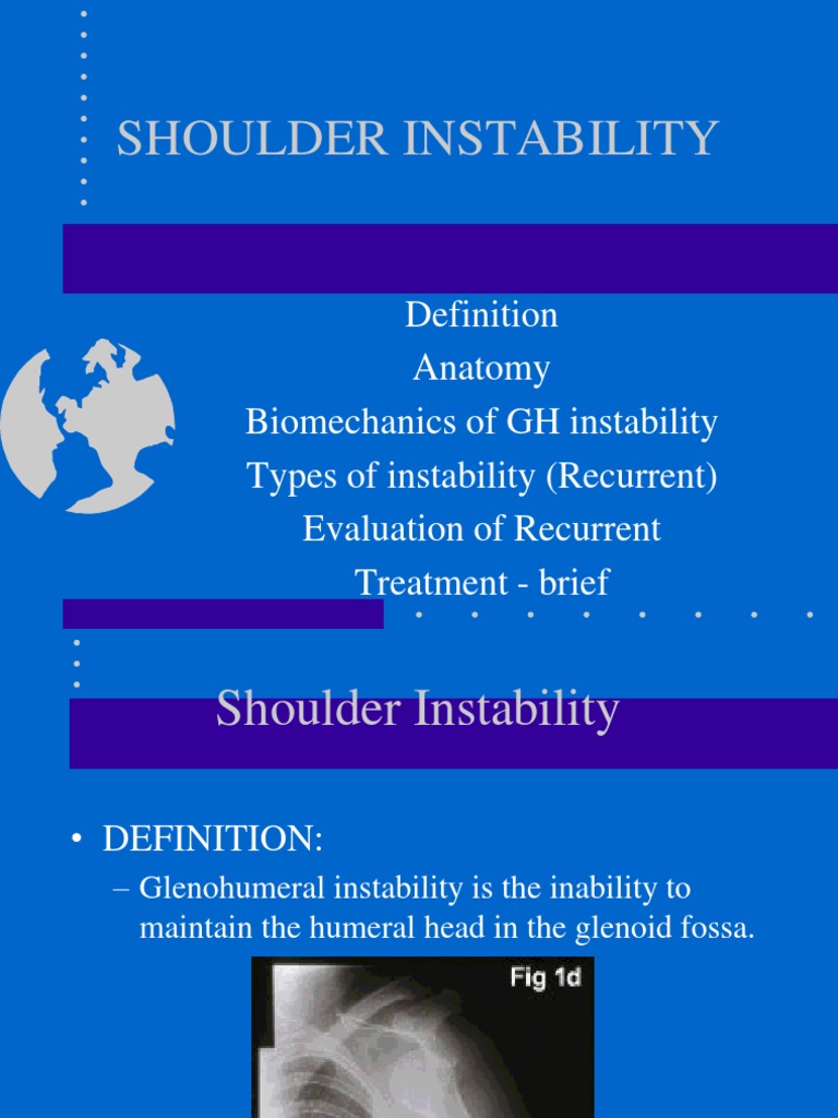 SHOULDER INSTABILITY: CAUSES, TESTS, AND TREATMENT | PDF | Shoulder ...
