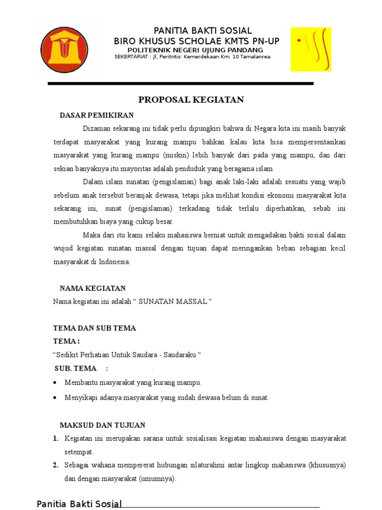 Proposal Sunatan Massal