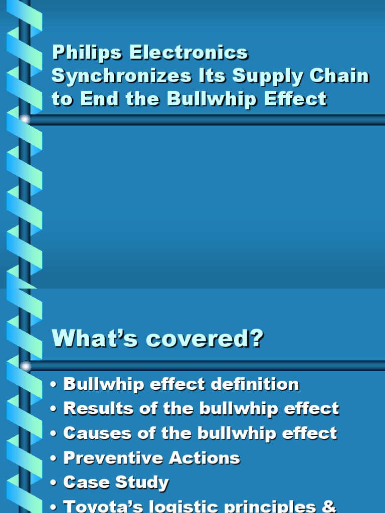 Philips Supply Chain Synchronization | PDF | Inventory | Supply Chain