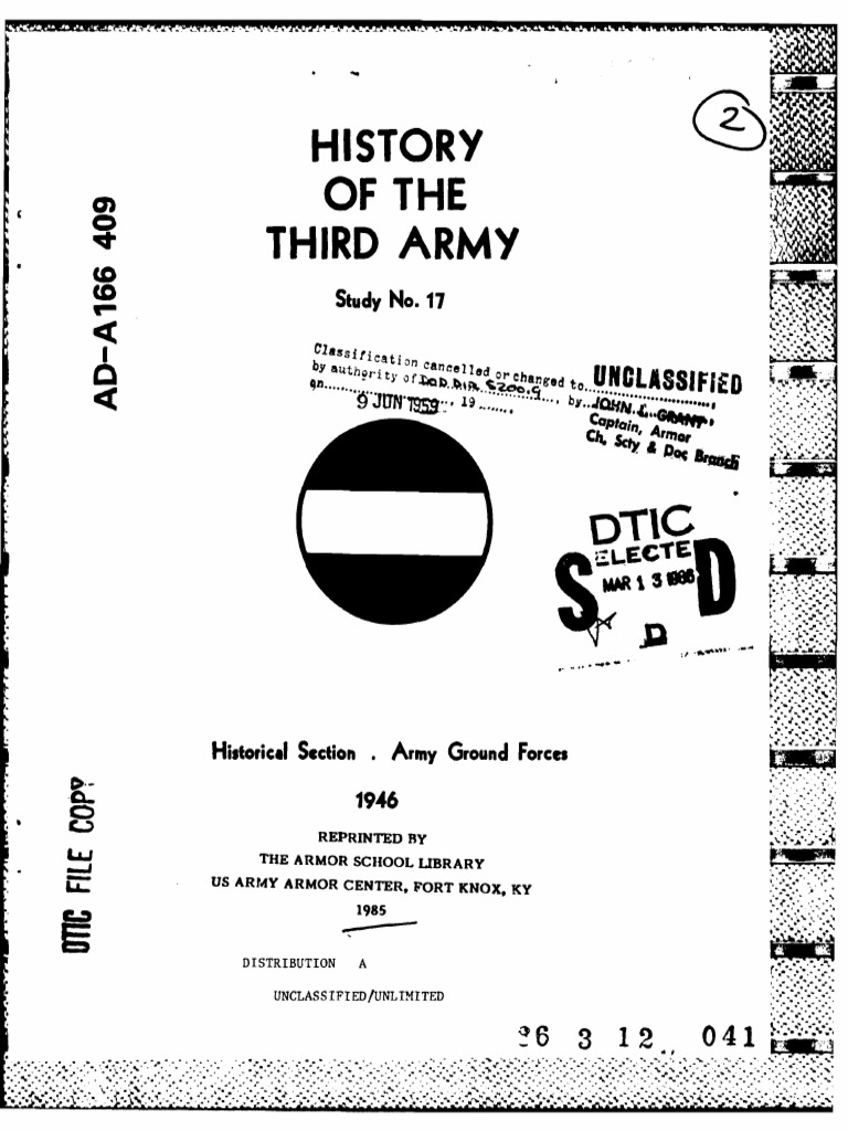 History of The Third Army - 1946 | PDF | Division (Military) | Corps