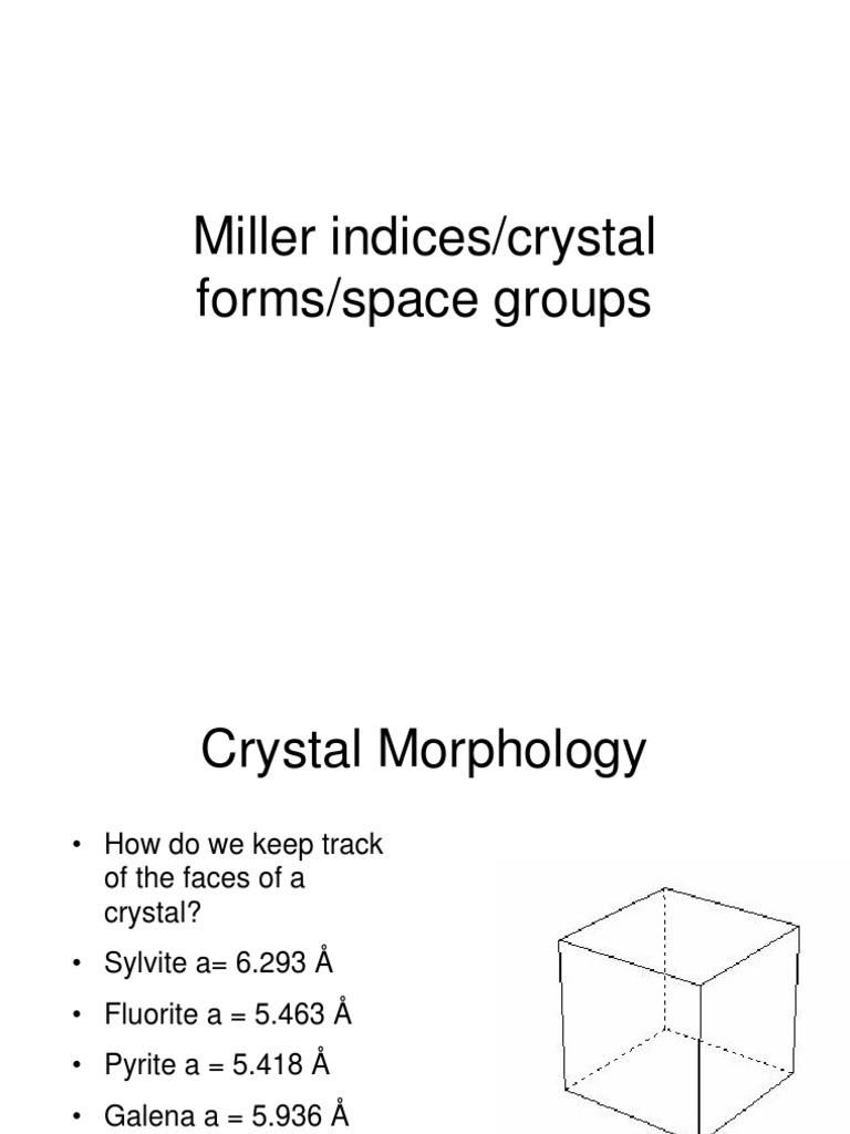Miller Indices resource.ppt | Crystal Structure | Symmetry | Free 30 ...