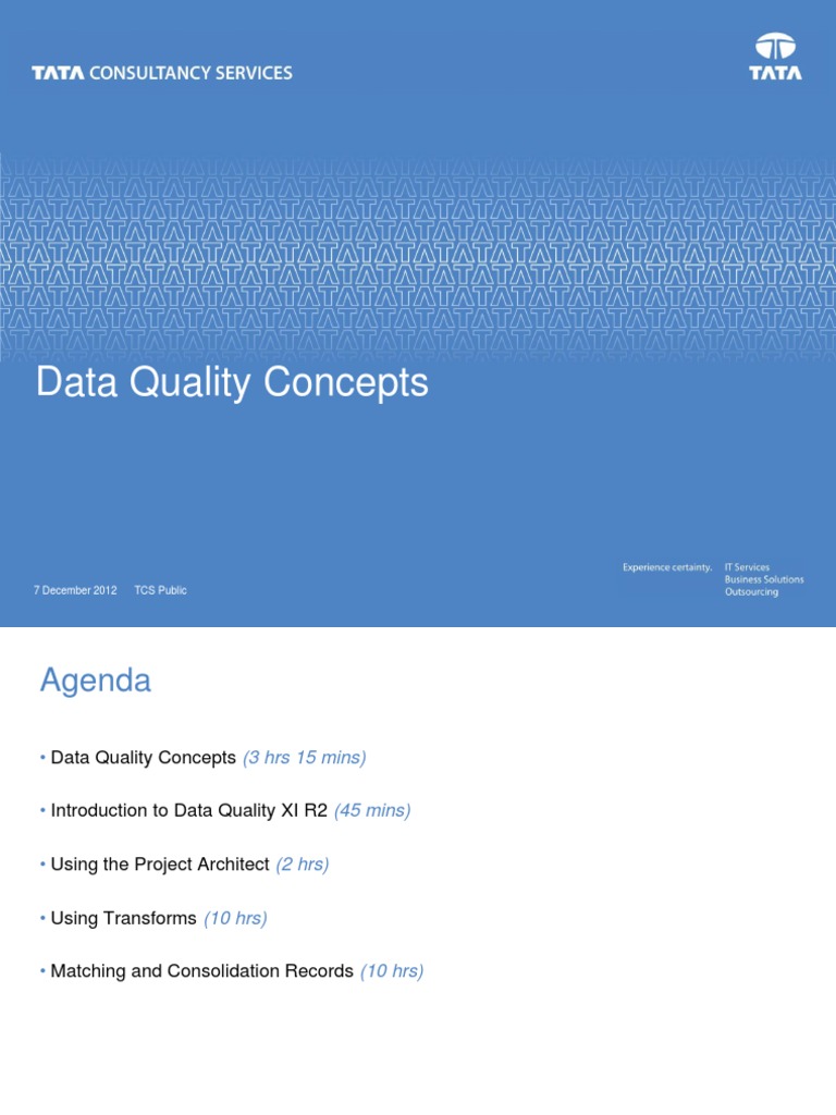 Data Quality Concepts PDF | PDF | Data Quality | Data Warehouse