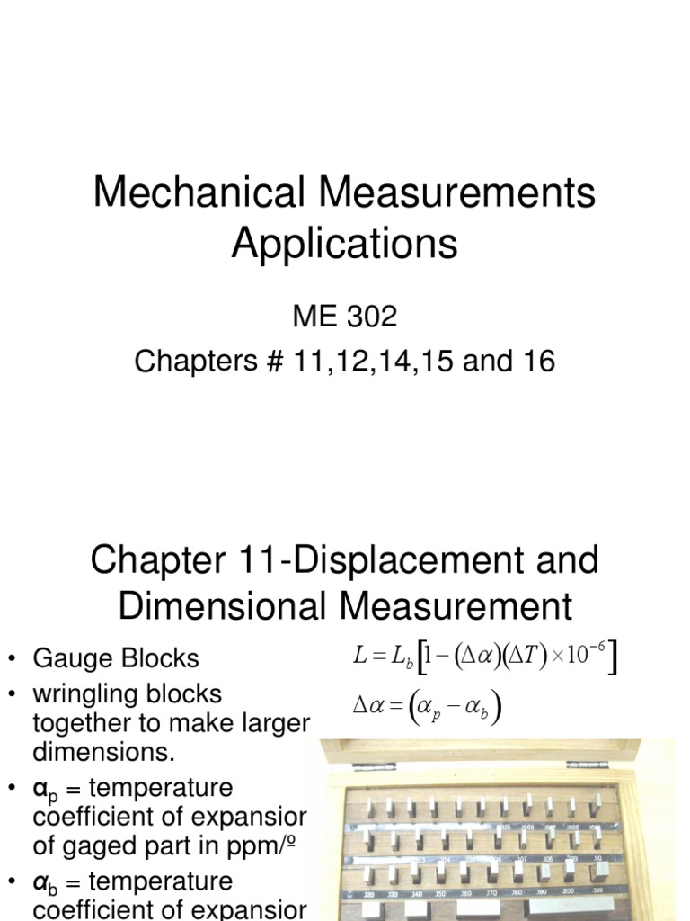 Mechanical Measurements Applications | PDF | Building Engineering ...