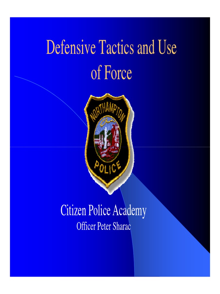 NPD DT and Use of Force | PDF | Use Of Force | Deadly Force