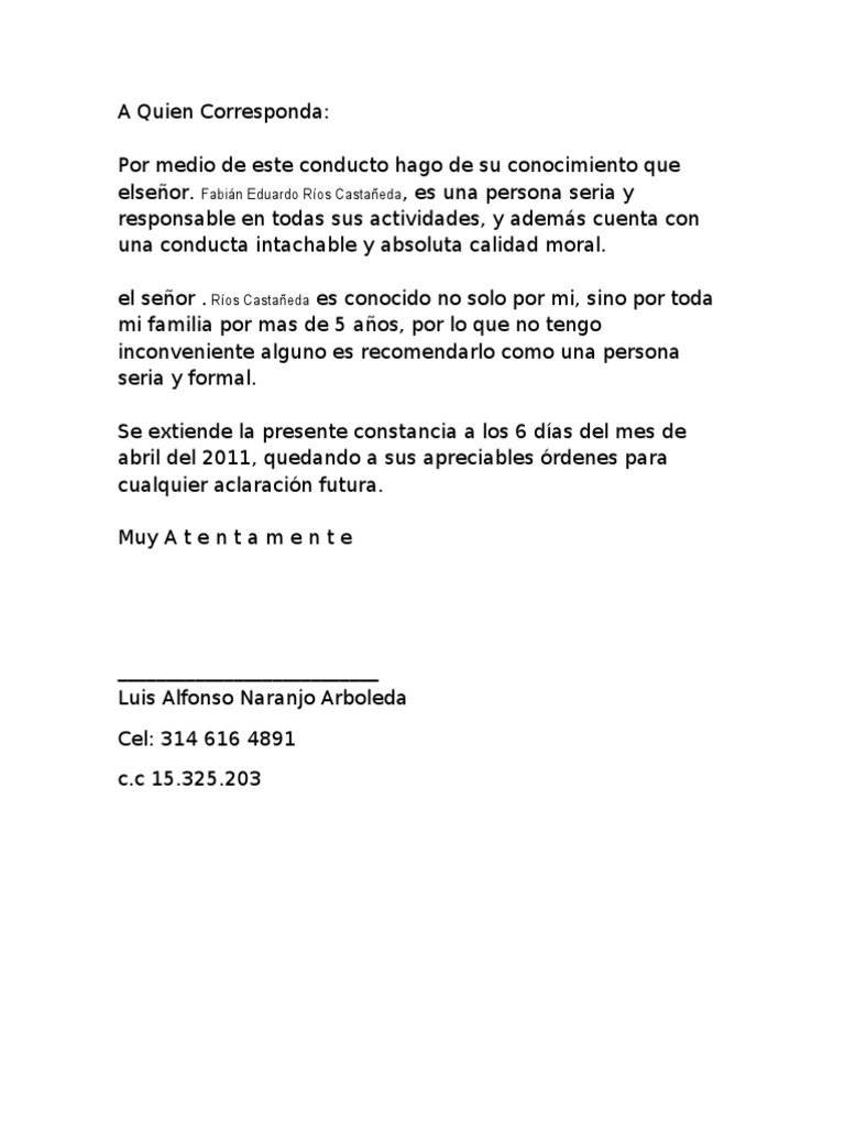 Carta De Recomendacion Personal Que Es Pdmrea | Porn Sex Picture Carta De Recomendacion Personal Que Es Pdmrea | Porn Sex Picture