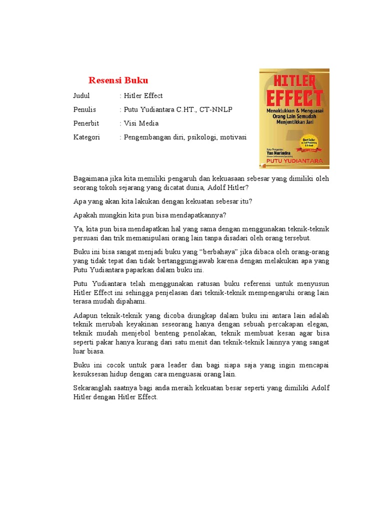 Resensi Buku Hitler Effect | PDF Resensi Buku Hitler Effect | PDF