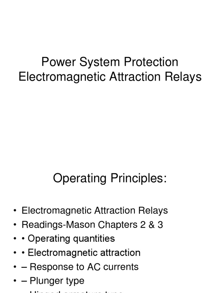 Electromagnetic Attraction Relay Overview | PDF