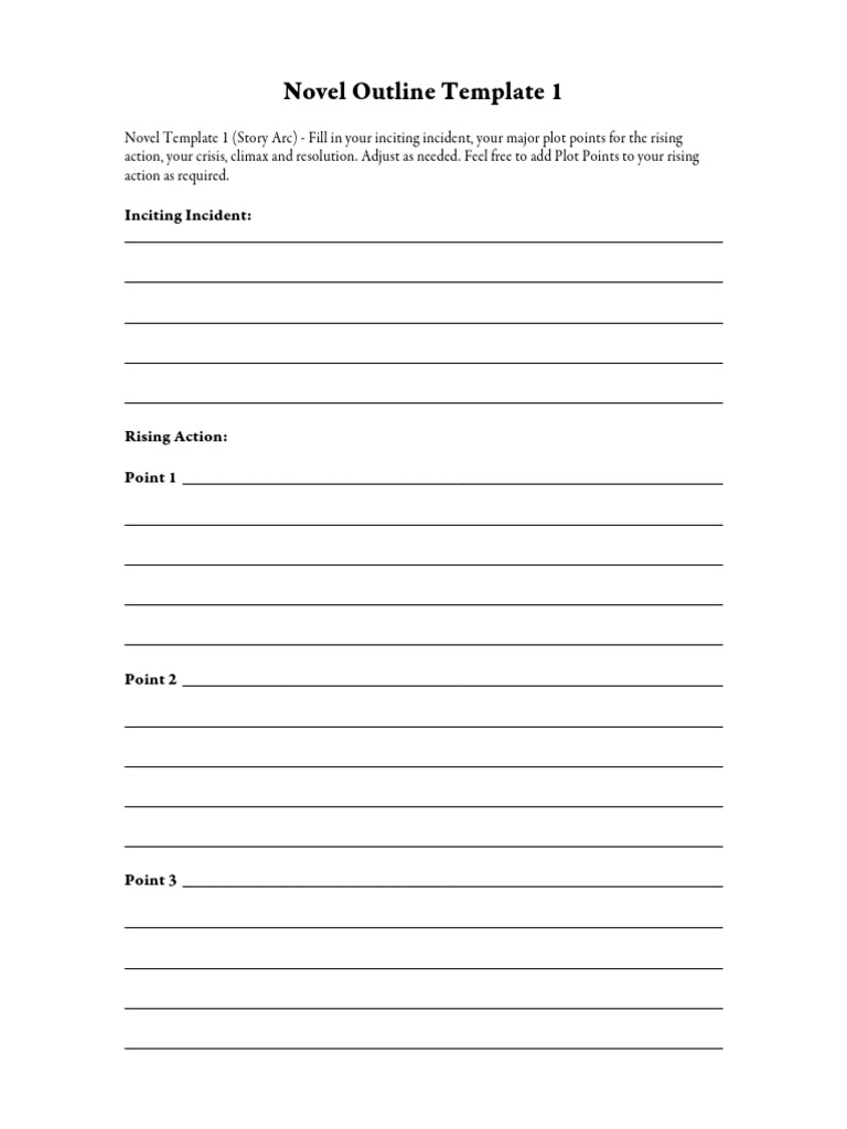 Book Outline Template