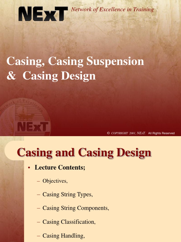 CSG Type & Design | PDF | Casing (Borehole) | Civil Engineering