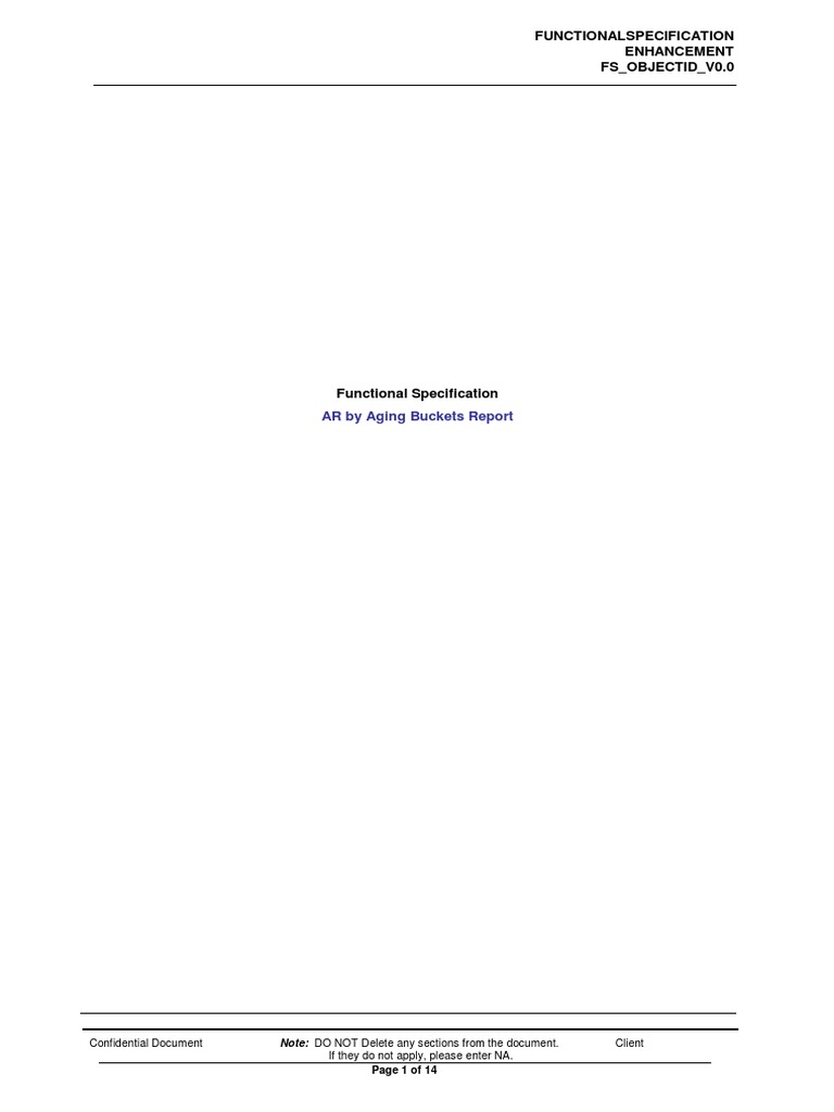 Aged AR by Aging Bucket Report 0.1 PDF | PDF | Areas Of Computer ...