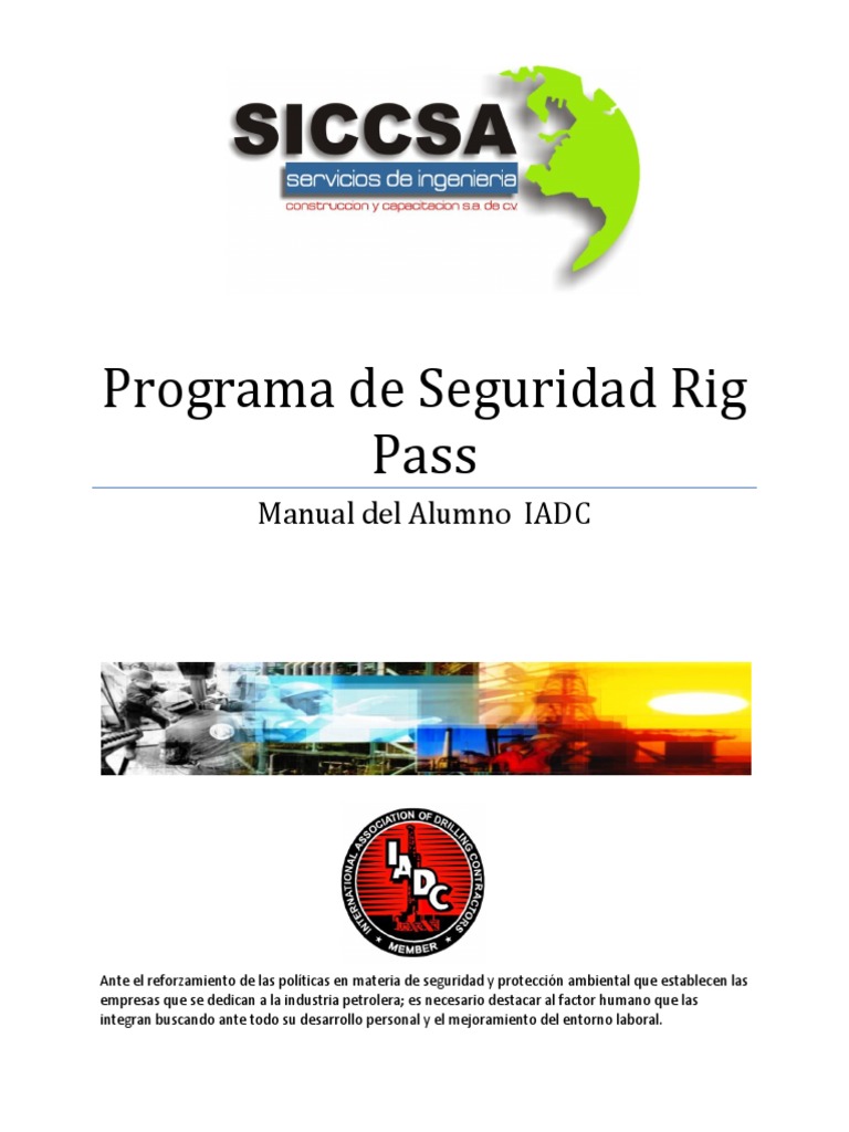 Principios de Seguridad Rig Pass (IADC)