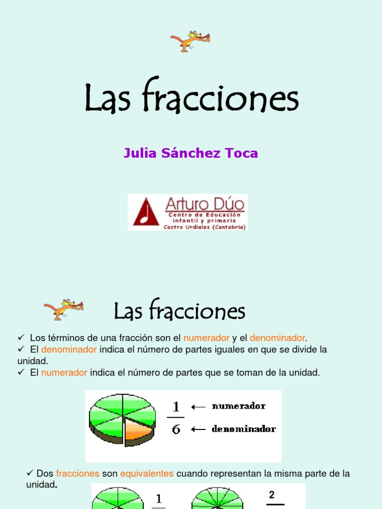 Fracciones | PDF | Fracción (Matemáticas) | Notación Matemática