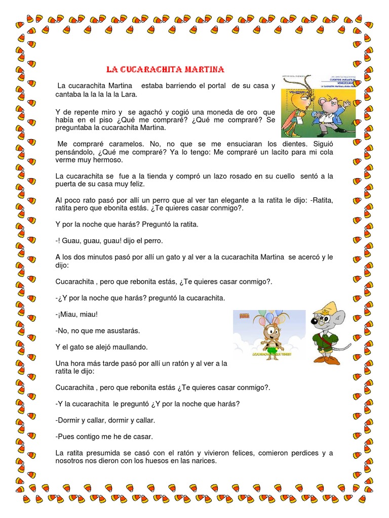 Cuento de La Cucarachita Martina | PDF