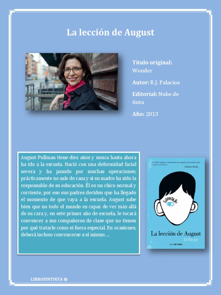 Reseña La lección de August | Ficción y literatura