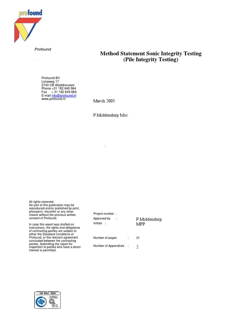Sonic Integrity Testing (Pile Integrity Testing | PDF | Deep Foundation ...