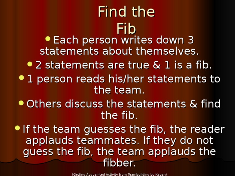 Find The Fib | PDF | Sports & Recreation | Language Arts & Discipline