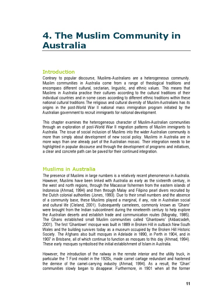 Diversity of Muslims in Australia | PDF | Multiculturalism | Immigration