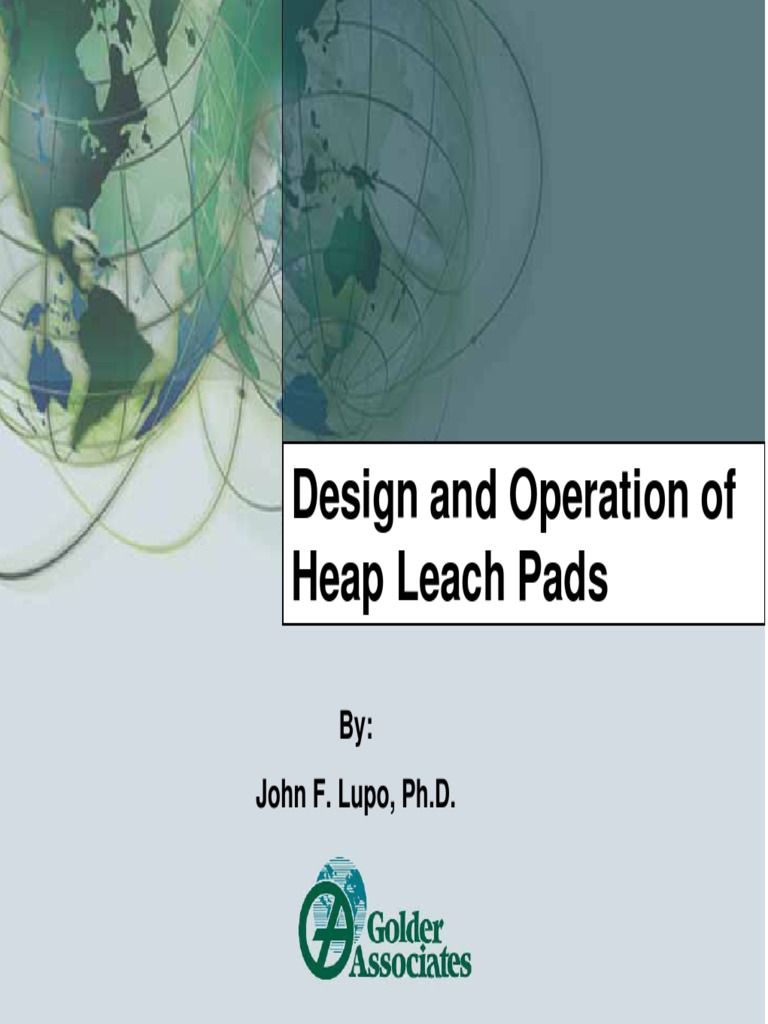 Design and Operations of Leach Pads PDF | PDF | Drainage | Soil Mechanics