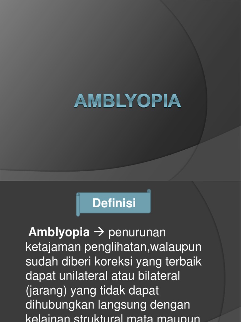 Amblyopia PPT Baru | PDF