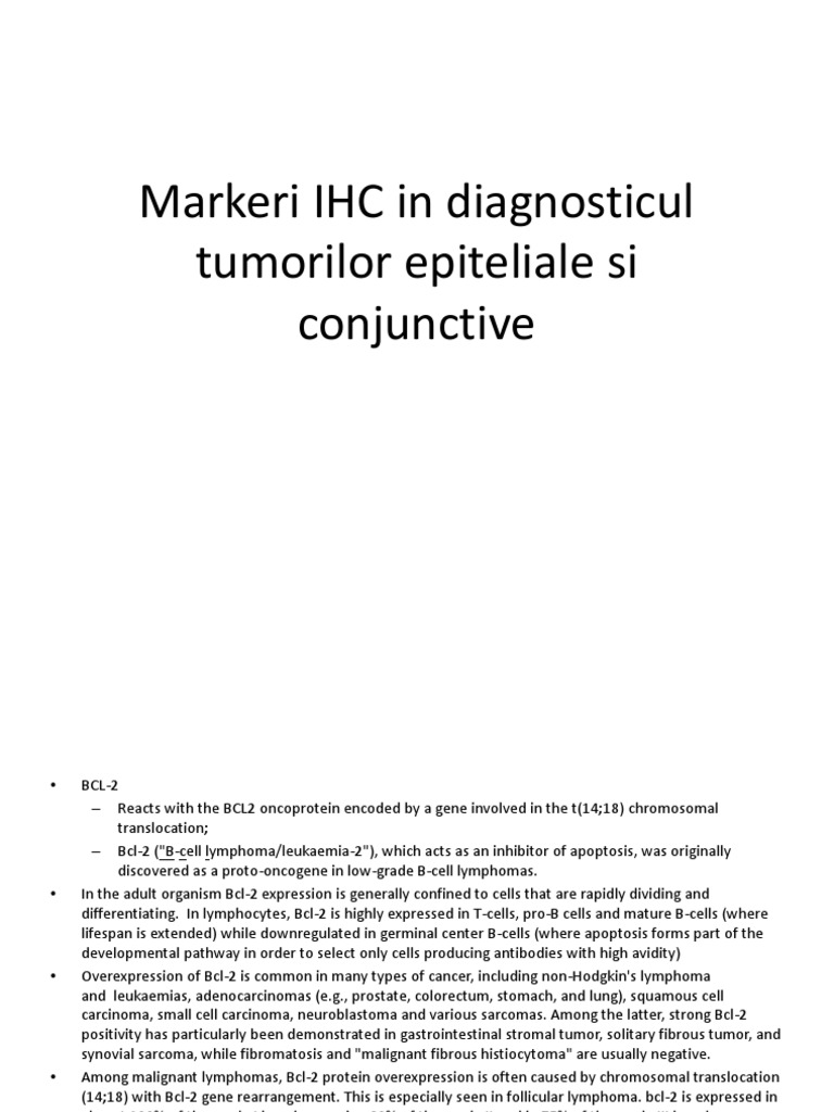 IHC - Interpretare | PDF | B Cell | Bcl 2