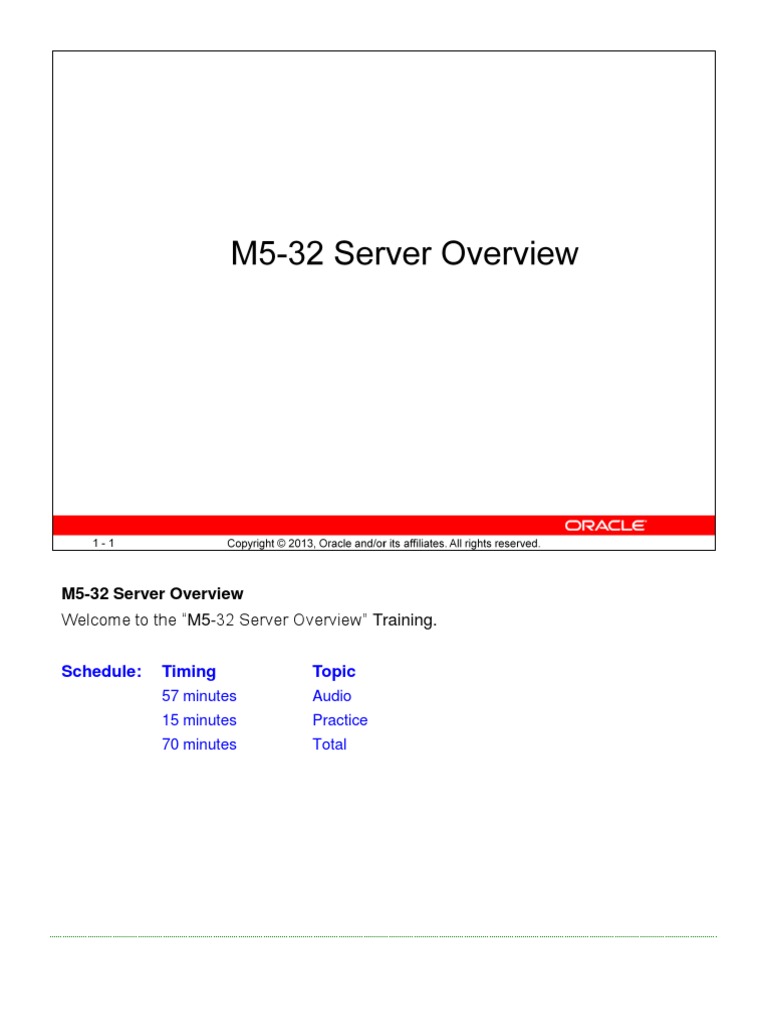 m5-32 - Server - Overview - WBT 03-14-13 PDF | PDF | Virtual Machine | Digital Technology