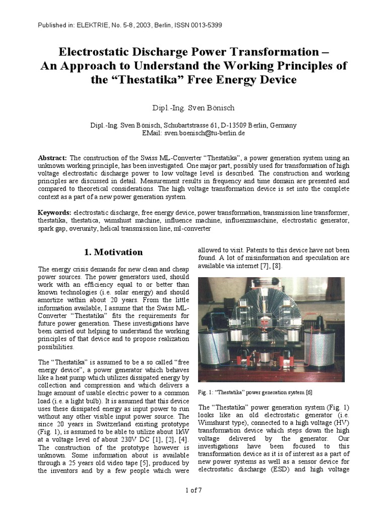 Testatika Princip PDF | PDF | Electrical Impedance | Electric Generator