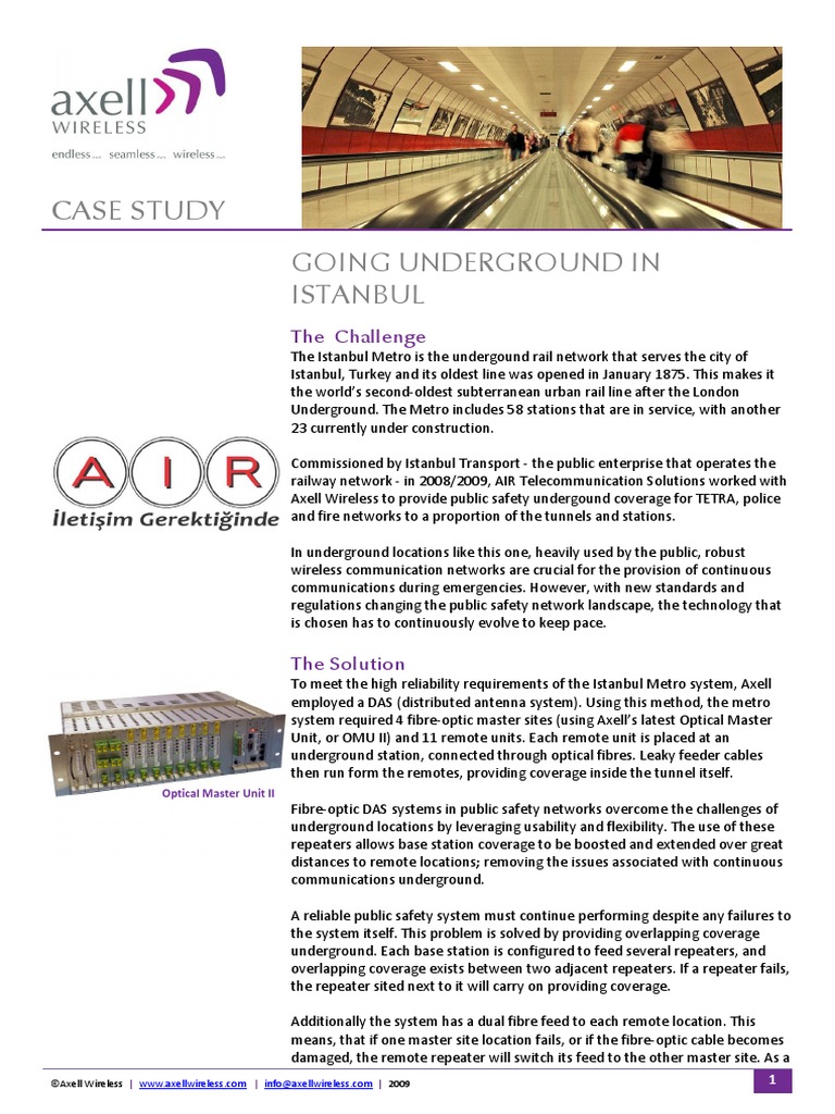 Istanbul Metro Case StudyFINAL | PDF | Rapid Transit | Base Station
