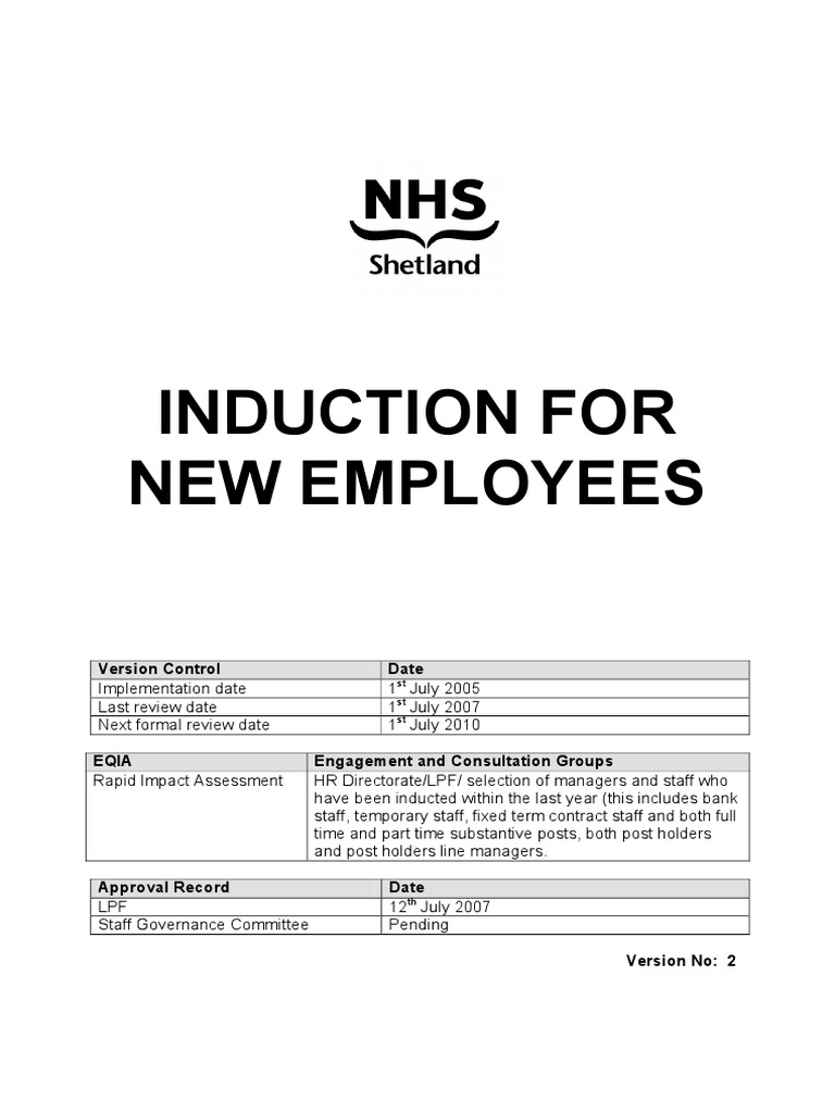 Induction For New Employees | Turnover (Employment) | Employment