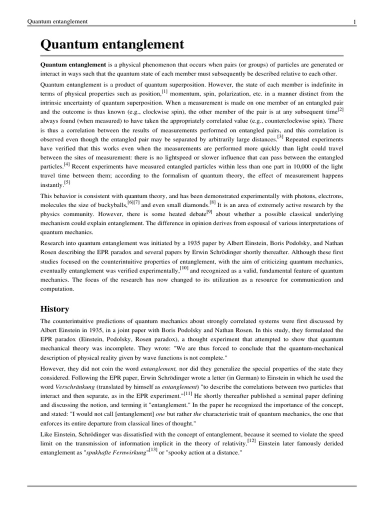Quantum Entanglement Pdf Download Free Pdf Quantum Entanglement