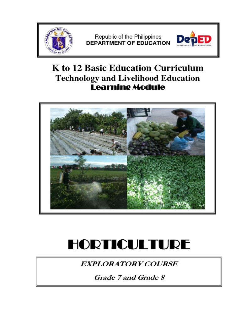 Horticulture Module for Grades 7-8 | PDF