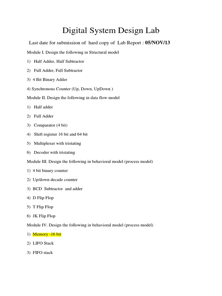 DSD Lab Questions PDF | PDF | Bit | String (Computer Science)