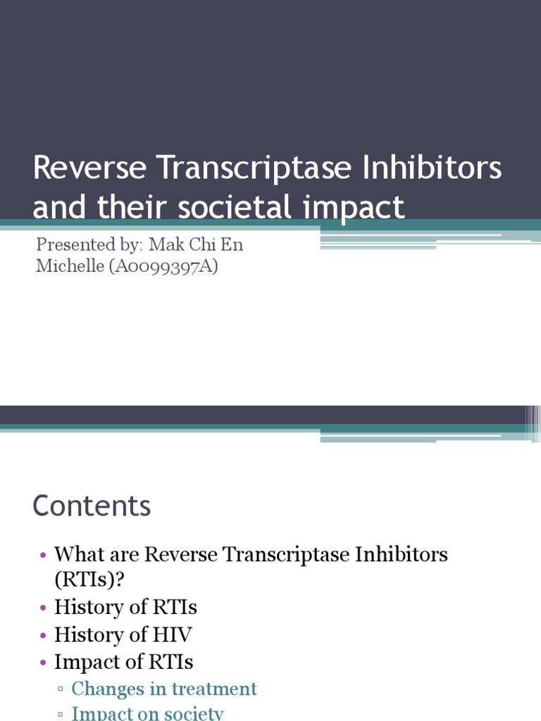 Reverse Transcriptase Inhibitors and Their Societal Impact | PDF ...