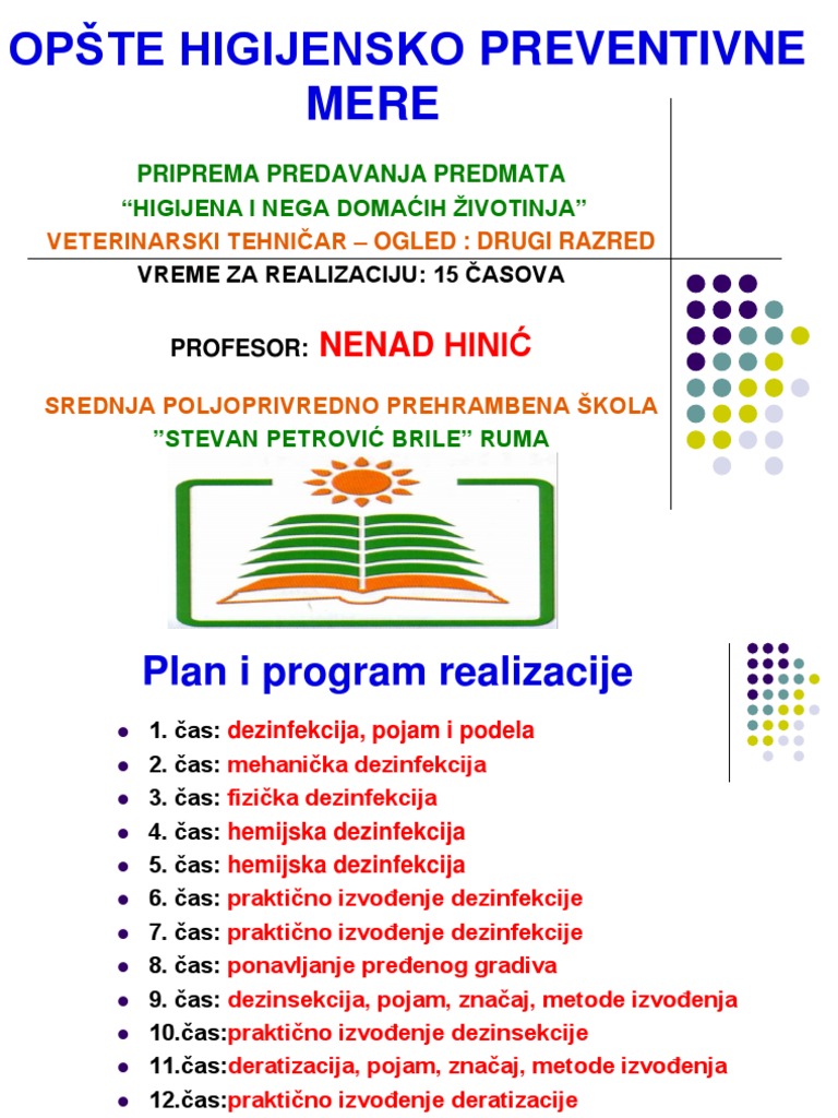 Opste Higijensko Preventivne Mere | PDF