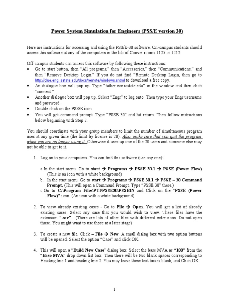 Psse Intro Instructions | PDF | Software | Areas Of Computer Science