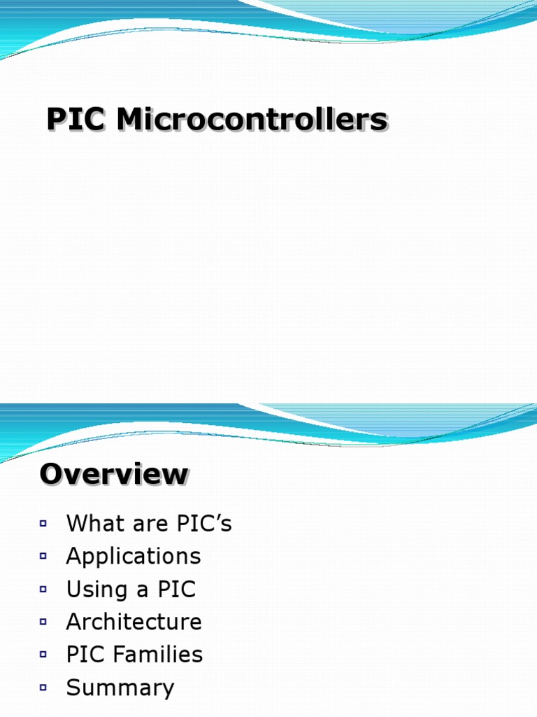 An Introduction to PIC Microcontrollers: Applications, Architecture, and Programming | PDF | Pic ...