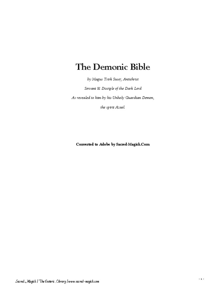 Demonic Bible | PDF