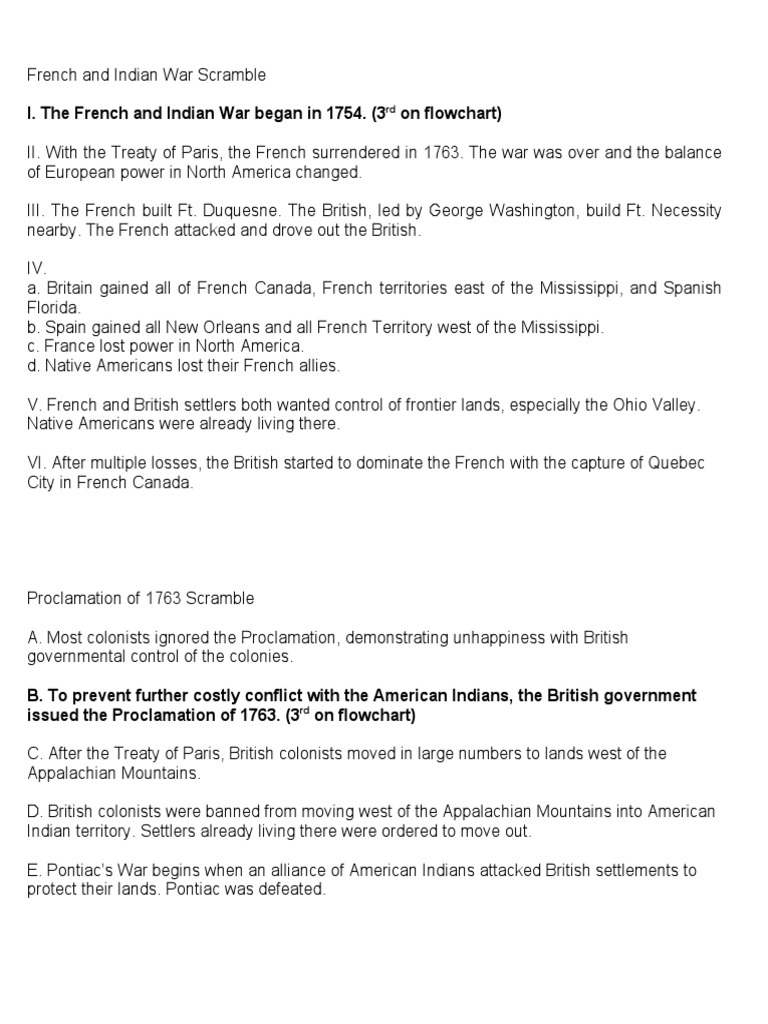 French and Indian War Overview | PDF | History | Lifestyle