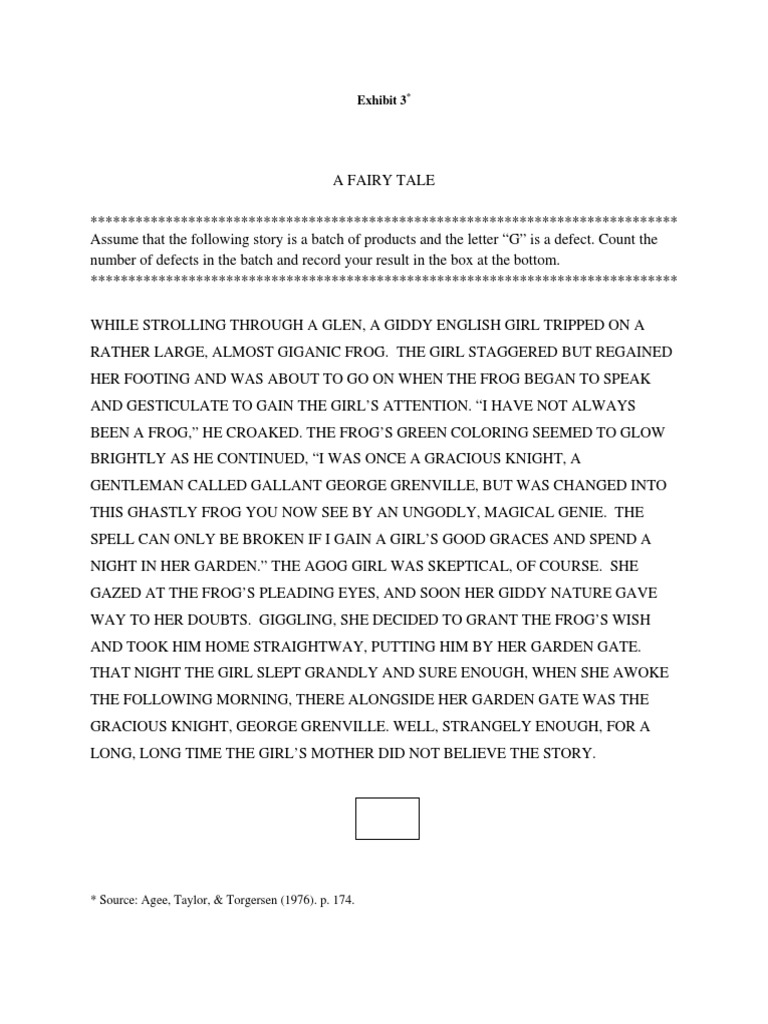 Defect Count in Fairy Tale Analysis | PDF