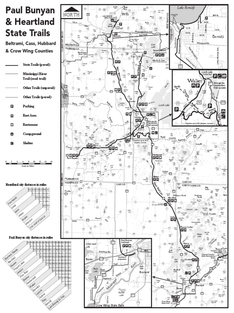 Paul Bunyan Trail Map | PDF | Trail | Land Transport