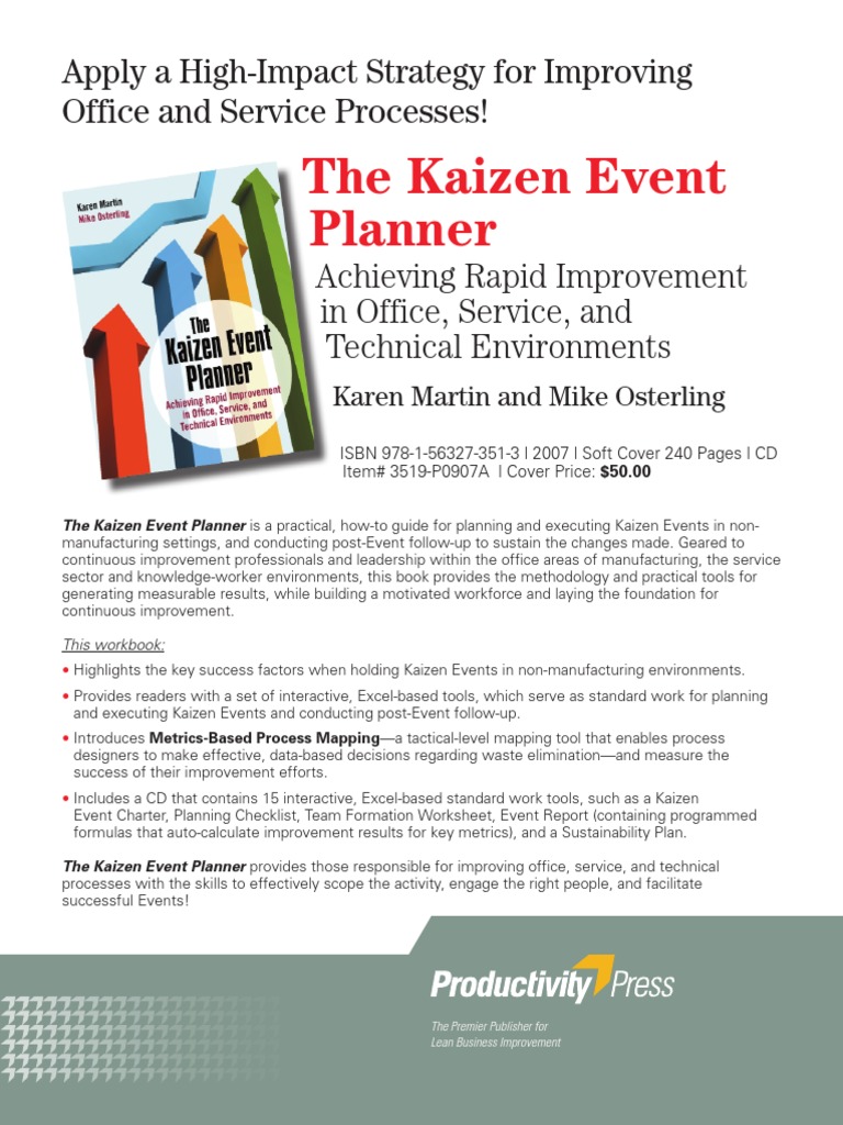 Kaizen Event Planner Flyer PDF | PDF | Lean Manufacturing | Accountability